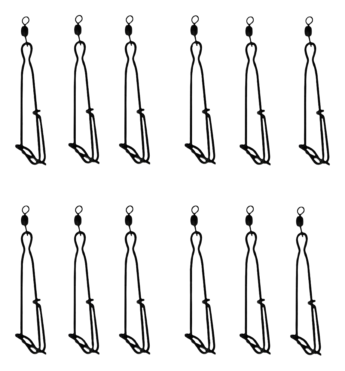 MPW Gang Rig 3 1/8" Stainless Steel Snaps 12 Pack | Bass Pro Shops